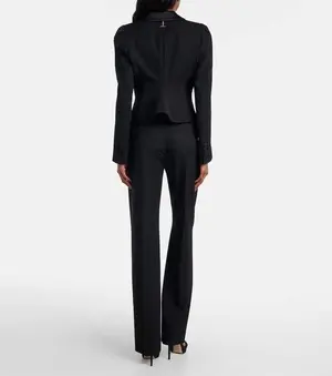 Alexander McQueen High-rise Flared Wool Pants