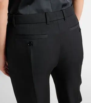 Alexander McQueen Wool Straight Leg Pants