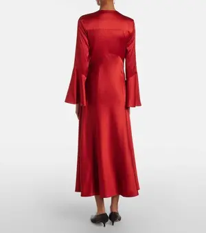 Veronica Beard Ezri Silk-blend Satin Midi Dress