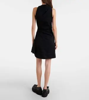 Alexander McQueen Draped Cotton Minidress