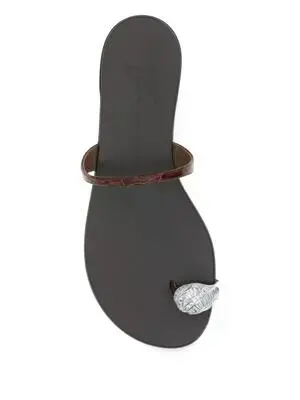 GIUSEPPE ZANOTTI Pia Morpheus Round-toe Flat Sandals