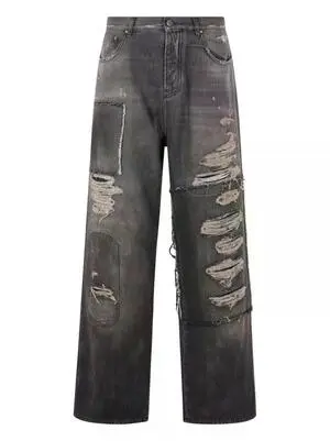 Amiri Distressed Patchwork Jeans