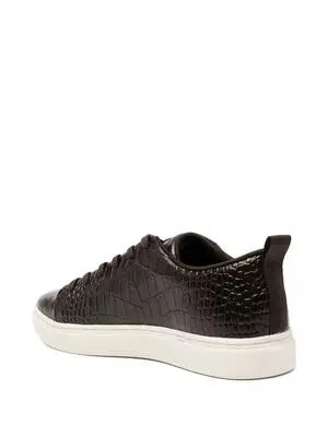 Paul Smith Croc Effect Lace-up Trainers - Brown