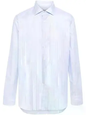 Canali Pinstripe Shirt - Blue