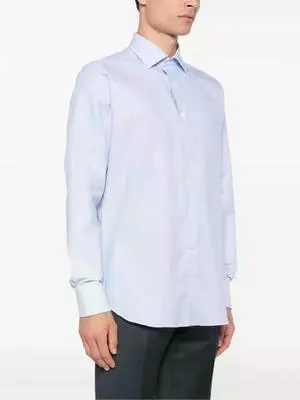 Canali Pinstripe Shirt - Blue