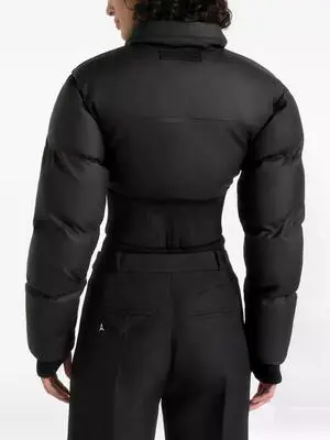 Manière De Voir Dalya Matte Biker Cropped Puffer Jacket