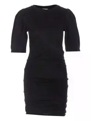 MARANT ETOILE Ruffled Balloon-sleeve Mini Dress - Black