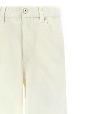 Brunello Cucinelli Elastic Waistband Trousers With Monili Detail