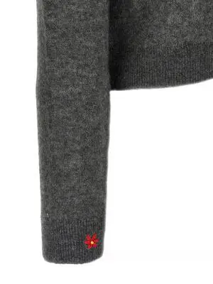 Tory Burch Embroidered Crew Neck Cardigan