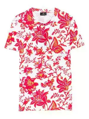 Etro Floral-print T-shirt - White