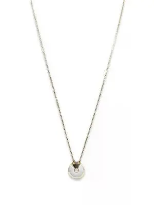 Cartier Amulette Mother Of Pearl And Diamond Necklace - Gold