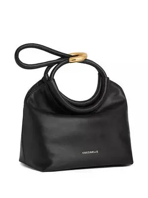 COCCINELLE Small Finn Ring Handle Shoulder Bag - Black