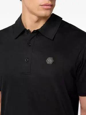 Philipp Plein Hexagon-logo Polo Shirt - Black
