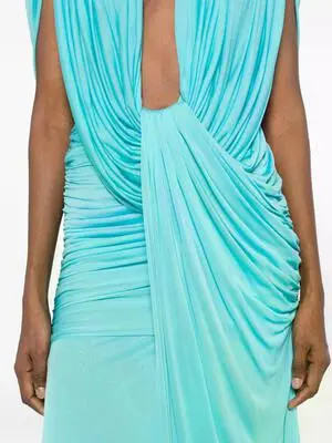 Christopher Esber Ripple Drape Dress - Blue