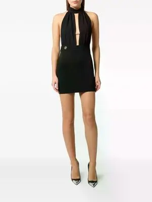 Philipp Plein Halterneck Cut-out Mini Dress