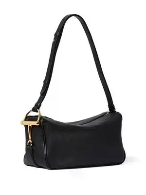 Gucci Grained-leather Shoulder Bag With Horsebit Detail