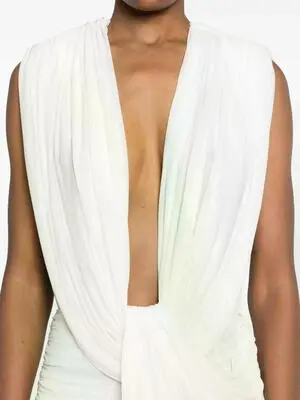 Christopher Esber Ripple Draped Maxi Dress - White