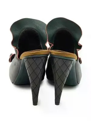 Fendi Ruffled Leather Sandals