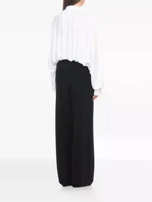 Norma Kamali Collared Long-sleeve Top