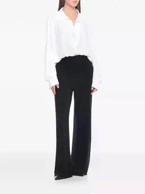 Norma Kamali Collared Long-sleeve Top