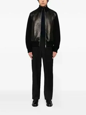 FERRAGAMO Zip-up Bomber Jacket - Black