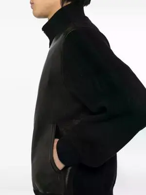 FERRAGAMO Zip-up Bomber Jacket - Black
