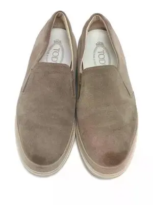 TOD'S Slip-on Suede Loafers - Neutrals
