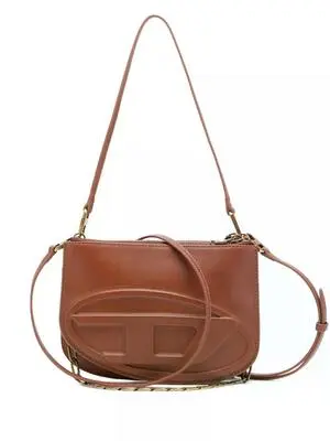 DIESEL® 1dr Twin Embossed Zipped Shoulder Bag - Brown