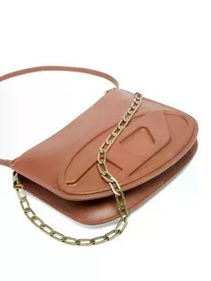 DIESEL® 1dr Twin Embossed Zipped Shoulder Bag - Brown