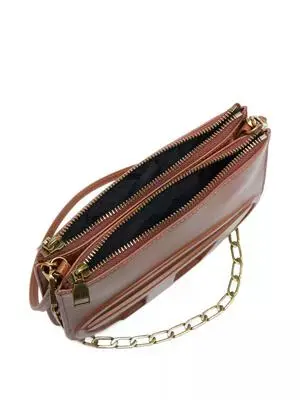 DIESEL® 1dr Twin Embossed Zipped Shoulder Bag - Brown