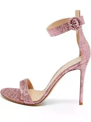 GIANVITO ROSSI Ankle-Strap Stiletto Heel Sandals Pink