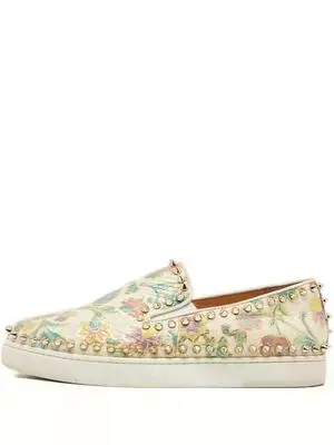 CHRISTIAN LOUBOUTIN Studded Leather Sneakers
