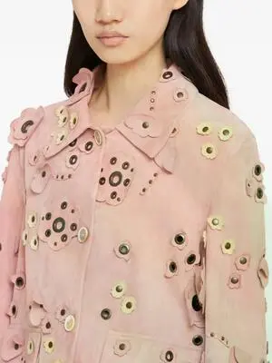 Marni Flower-appliqué Studded Jacket