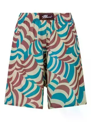 Marni Logo Swim Shorts - Neutrals