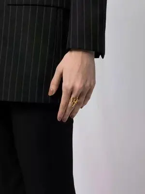 REWIND VINTAGE AFFAIRS 1970s Modernist -plated Ring