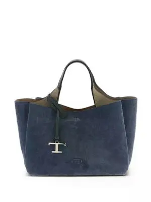 TOD'S Mini Apa Suede Tote Bag - Blue