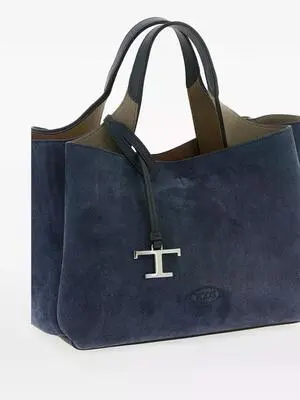 TOD'S Mini Apa Suede Tote Bag - Blue