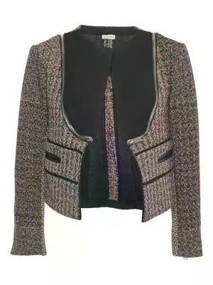 Celine Zip-up Tweed Jacket