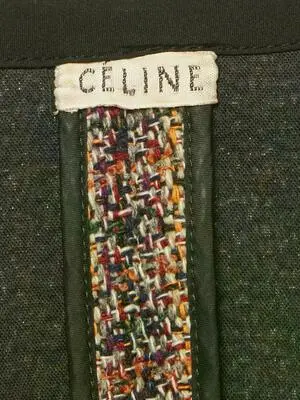 Celine Zip-up Tweed Jacket