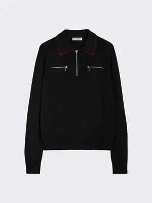 JIL SANDER Long Sleeve Polo Shirt
