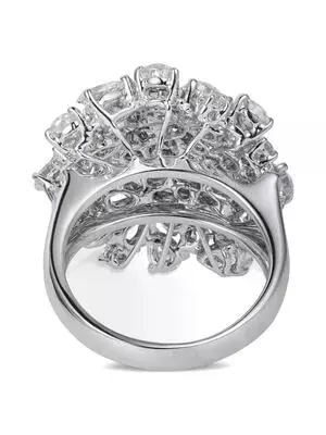 REWIND VINTAGE AFFAIRS Platinum 6.10 Carat Diamond Cocktail Ring
