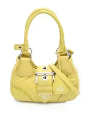 Prada 2010-2025 Nappa Soft Padded Re-edition 2002 Moon Satchel - Yellow