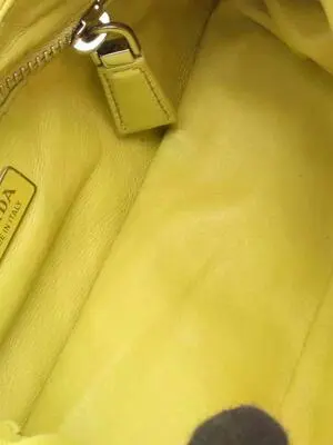 Prada 2010-2025 Nappa Soft Padded Re-edition 2002 Moon Satchel - Yellow