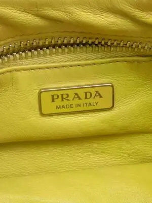 Prada 2010-2025 Nappa Soft Padded Re-edition 2002 Moon Satchel - Yellow