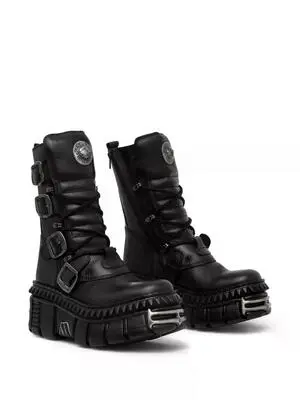 NEW ROCK 80mm Buckle Platform Boots