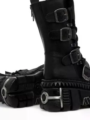 NEW ROCK 80mm Buckle Platform Boots