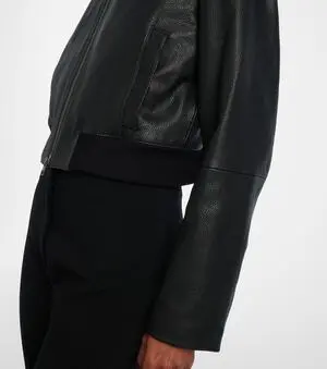 Vince Shearling-trimmed Leather Jacket
