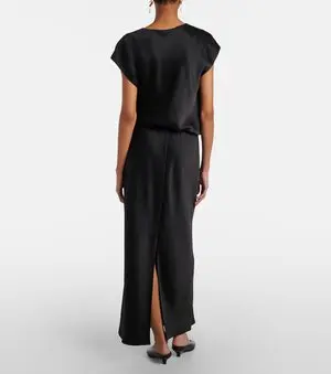 Vince Draped Satin Maxi Dress