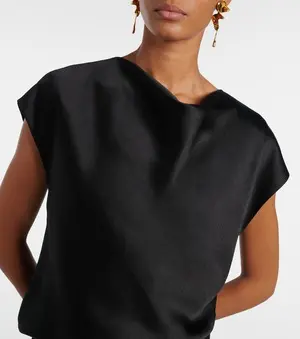 Vince Draped Satin Maxi Dress