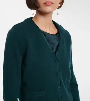 Vince Wool And Cashmere-blend Cardigan - Green